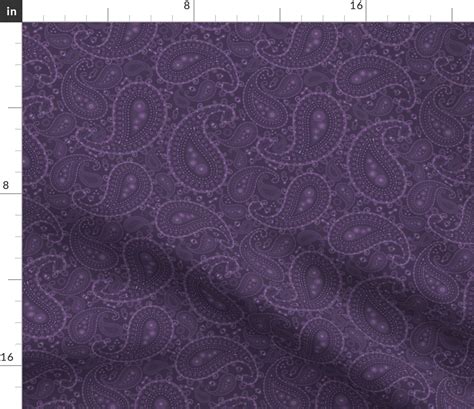 Purple Paisley Small Fabric Spoonflower