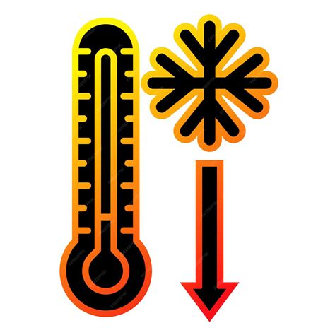 Premium Vector A Red Arrow Pointing To The Temperature Of Thermometer