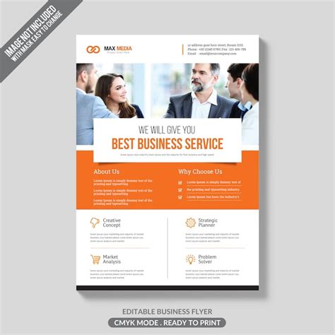 크리 에이 티브 회사 전단지 템플릿 프리미엄 벡터