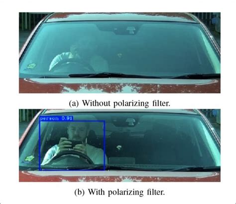 Идентифициране на злоупотребата с мобилни телефони на водачи с поляризиращи филтри и