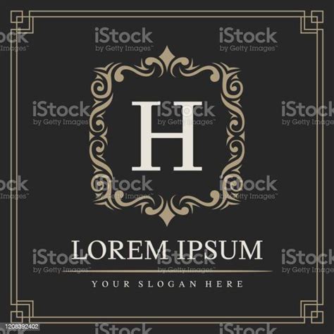 럭셔리 로고 템플릿 초기 문자 유형 H 벡터 일러스트레이션 로고에 대한 스톡 벡터 아트 및 기타 이미지 로고 알파벳 H