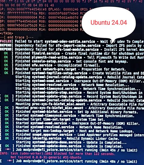 Boot Ubuntu 2404 Installation Failed To Start Systemd Udev Settle