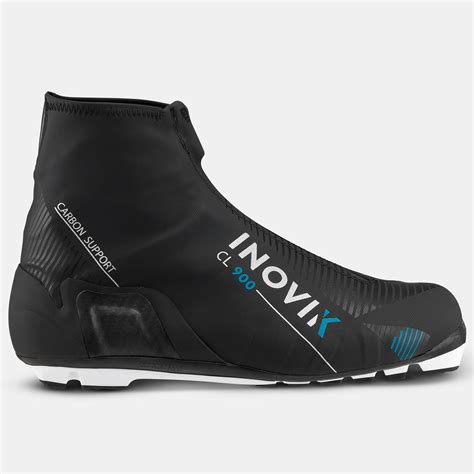 Mens Classic Cross Country Ski Boots Xc S 900 Black Smoked Black Turquoise Blue Inovik