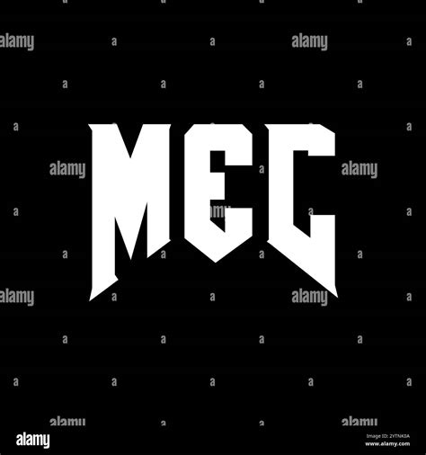 Mec Letter Logo Design For Technology Company Mec Logo Design Black And White Color Combination