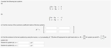 Solved Consider The Following Two Systems A Chegg Com