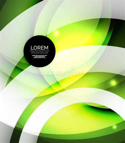 Overlapping Circles On Glowing Abstract Background Stock Vector Illustration Of Central Light