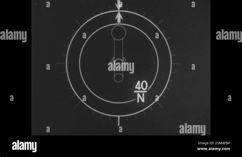 1940s Drawing Of Concentric Circles Arrows And Lines Around Edge Equation 40 Stock Video