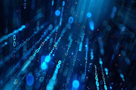 Premium Photo Digital Data Stream Of Blue Numbers And Code Flowing In