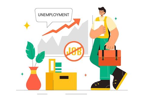 Económico Crisis Ilustración Con Trabajo Buscadores Desempleo Tasa Y