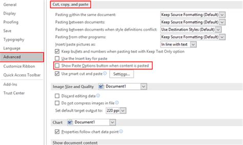 How To Turn Off And Activate Paste Options Button In Microsoft Word