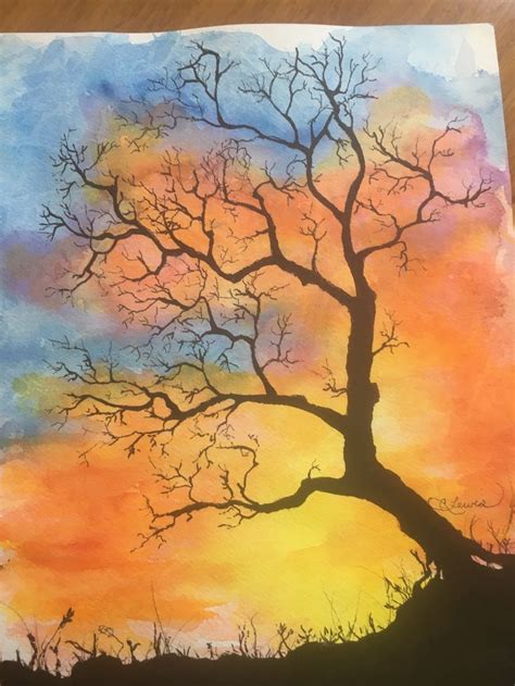 Abstract Tree Painting