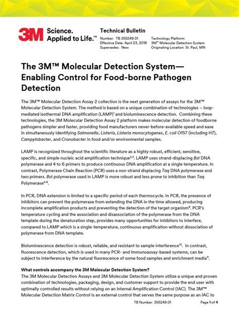 Tb 355249 01 The 3m Molecular Detection System Enabling Control For Food Borne Pathogen