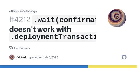 `waitconfirmations` Doesnt Work With `deploymenttransaction