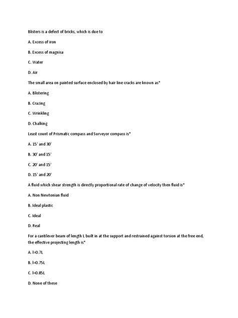 Civil Engineering Mcqs Pdf Kinetic Energy Cement