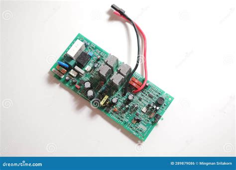 Power Supply Modern Printed Circuit Board With Electronic Components