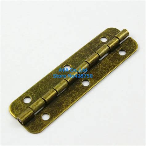 40 Pieces Antique Brass Jewelry Box Hinge Longe Hinge 50x15mm With Screws In Cabinet Hinges From