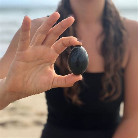 Black Obsidian Yoni Egg Large Red Tent Wellness For Women