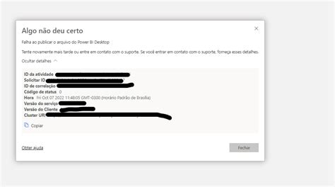 Erro Ao Tentar Publicar RelatÓrio NÃo É PossÍvel Microsoft Fabric Community