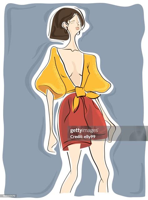 Modern Design Sketch Model Dress Fashion Girl Style High Res Vector Graphic Getty Images