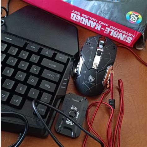 Jual Keyboard Hp Android Game Hp Single Hand Gaming Rgb Keyboard Dan Mouse Set Keyboard Mouse