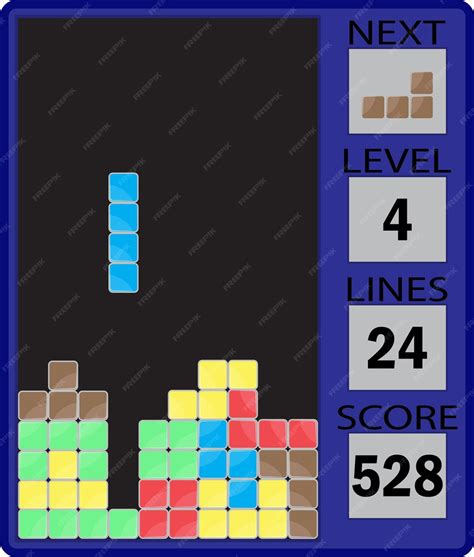 premium vector tetris device interface tetris gaming device interface