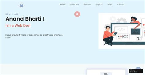 Portfolio With React Forked Codesandbox