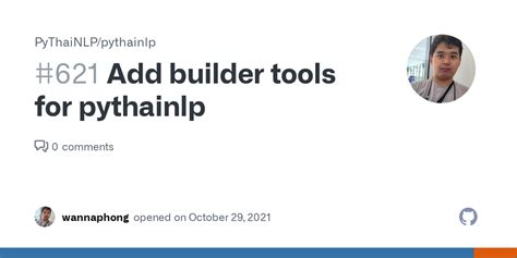 Add Builder Tools For Pythainlp Issue PyThaiNLP Pythainlp GitHub