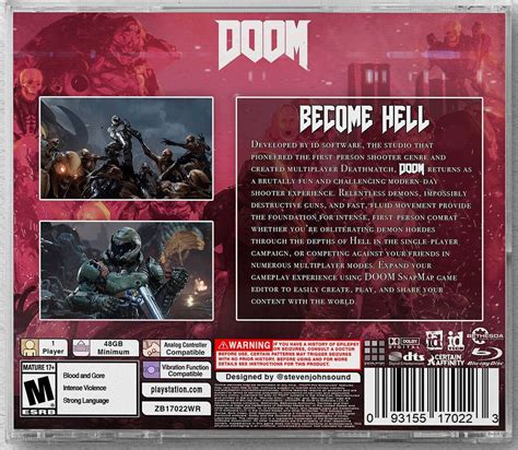 DOOM PS Custom PS Inspired Case Etsy