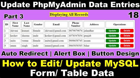 How To Auto Redirect After Record Update In Php Php Tutorial For