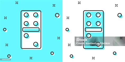 녹색과 흰색 배경에 격리 된 검은 줄 도미노 아이콘 임의동적 모양 벡터 일러스트레이션 가능성에 대한 스톡 벡터 아트 및 기타 이미지 가능성 개념 개체 그룹 Istock