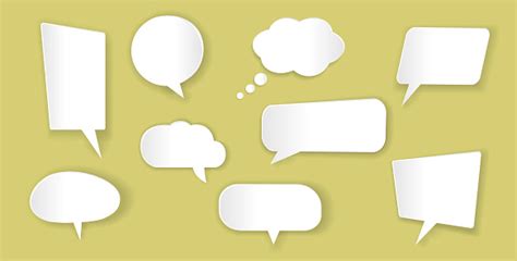 종이 컷 스타일에 그림자스티커 음성 거품 벡터 그림입니다 0명에 대한 스톡 벡터 아트 및 기타 이미지 0명 3차원 형태 Brand Name Online