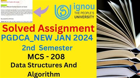 Mcs 208 Solved Assignment Pgdcanew 2nd Semester