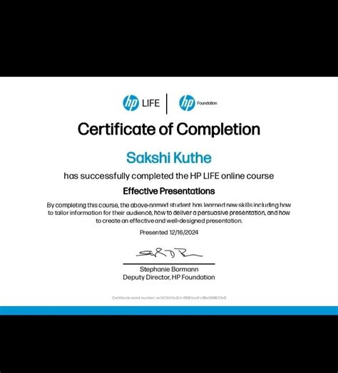 Complete My Online Certification 👍🥰 🥰 Sakshi Kuthe