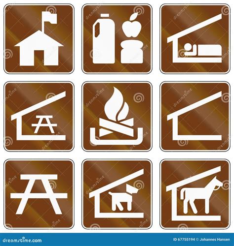 Informational United States Mutcd Road Signs Royalty Free Stock