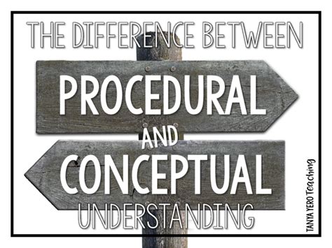Understanding The Difference Between Procedural Vs Conceptual Understanding Tanya Yero