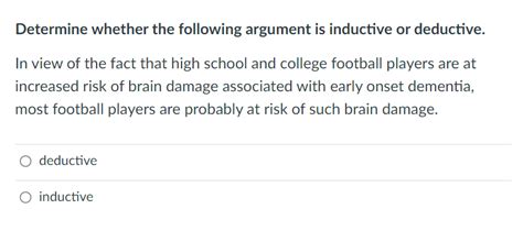 Solved Determine Whether The Following Argument Is Inductive Chegg