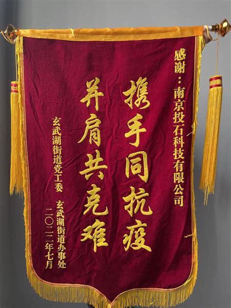 携手同抗疫并肩共克难南京玄武湖街道党工委、办事处向投石赠锦旗 知乎