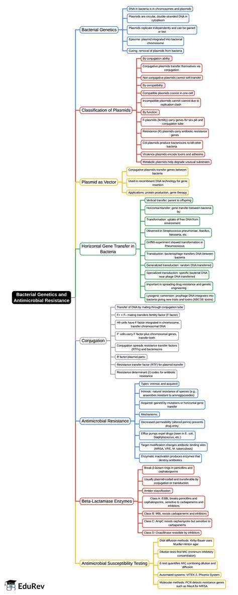Mind Map Bacterial Genetics And Antimicrobial Resistance Neet Pg Pdf Download