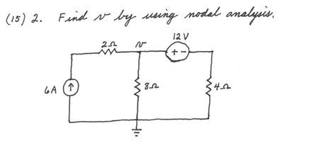 Solved Find V By Using Nodal Analysis V A Chegg