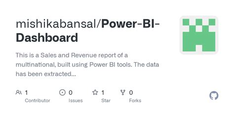 GitHub Mishikabansal Power BI Dashboard This Is A Sales And Revenue Report Of A Multinational