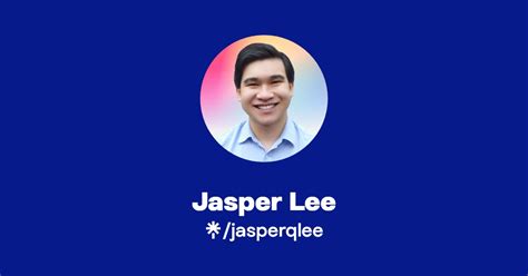 Jasper Lee Twitter Instagram Facebook Linktree