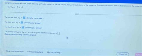 Solved Using The Recursive Definition For The Following Arthmetic