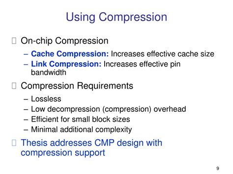 Ppt Using Compression To Improve Chip Multiprocessor Performance Powerpoint Presentation Id
