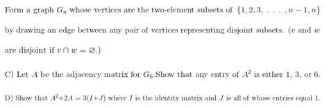 solved form a graph gn whose vertices are the two element