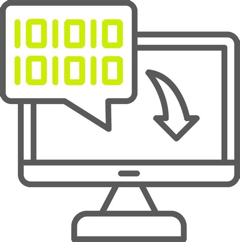 Binary Code Line Two Color Icon 43450194 Vector Art At Vecteezy