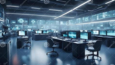 Modern Security Control Center Stock Illustration Illustration Of Operator Room 321972300
