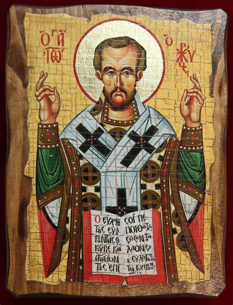 St John Chrysostom Icon Byzantine Church Supplies