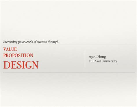 Value Proposition Design On Behance