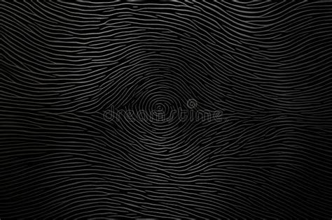Abstract Binary Fingerprint Intricate Lines And Curves In Black And White Stock Illustration
