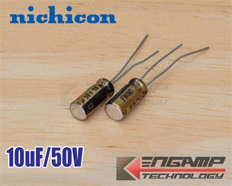 10ตัว [e Cap] 10uf 50v 85 C Nichicon Fw M 5x11mm P 2mm Th